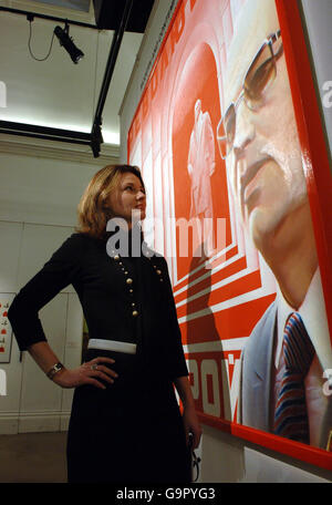 Olga Vaigatcheva views a work at Sotheby's, New Bond Street, London ...