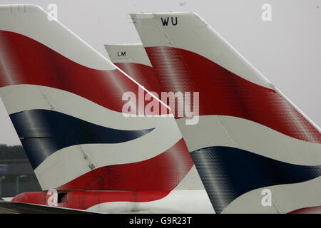 Generic transport pics. The tail fins of British Airways' aircraft ...