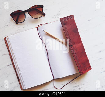 Empty marble background. Top view horizontal format Stock Photo - Alamy