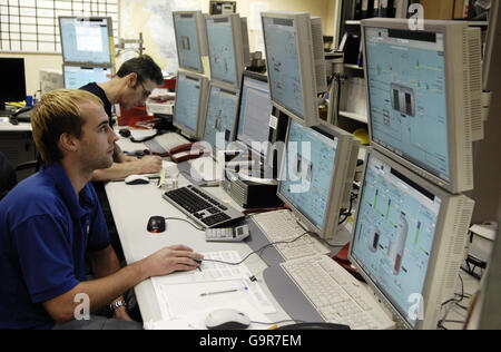 Offshore oil rig control room Stock Photo - Alamy