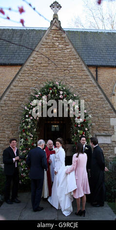 Alan Parker arrives at Christ Church, Kensington, for his wedding to ...