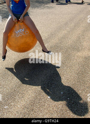 Space hoppers world record Stock Photo - Alamy