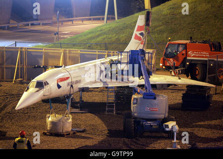 An aerial view of a Concorde at Heathrow Airport Stock Photo - Alamy