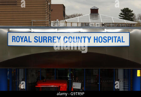 Entrance to Royal Surrey County Hospital, Guildford, England, UK. July ...