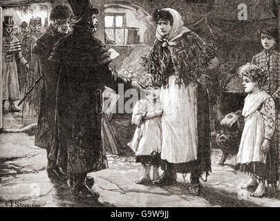 Tithe War in Ireland: visit of the Tithe- Proctor. 1830-36 . Campaign ...