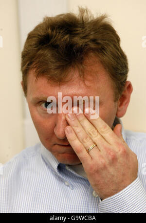 Neil McHarron speaks during a press conference at Merseyside Police ...