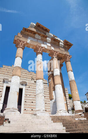 Ancient ruins of the Capitolium Roman Temple (Tempio Capitolino) in ...