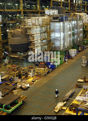 Construction work continues on the Royal Navy's newest super- sub ...