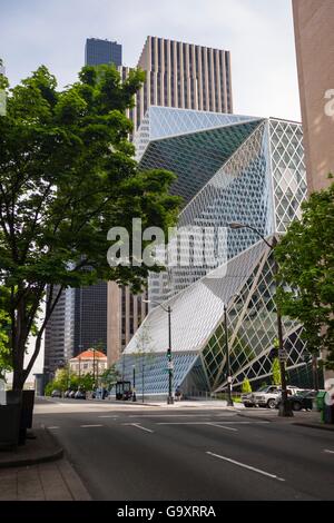 The Seattle Public Library, Central Library, in Seattle, Washington ...