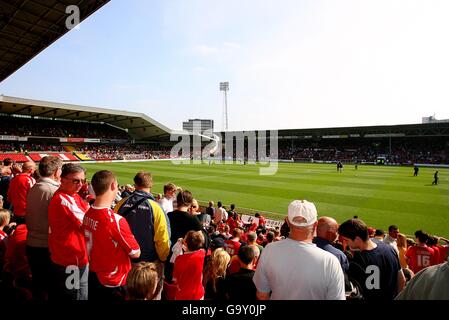 Nottingham Forest fans look on during the West Ham United v Nottingham ...
