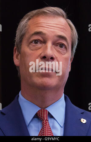 Nigel Farage in the stands during the ICC Cricket World Cup group stage ...