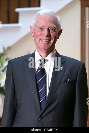 Dr Martin Cheyne, captain of the Royal Troon Golf Club, speaks to the ...