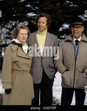Mark Thatcher with parents Margaret and Denis after he had been rescued ...