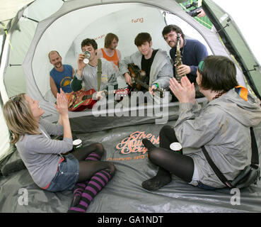 Emma Simkins and Isabelle Broom with The Rumblestrips after they'd ...