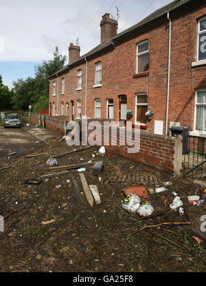 Flooding hits Britain. General view of part of the flooded village of ...