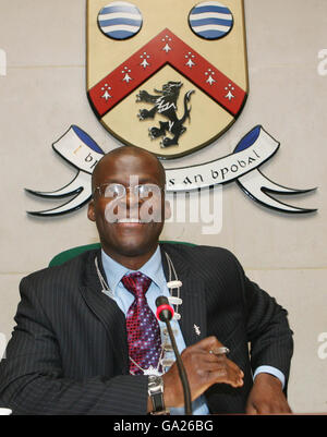 New Mayor of Portlaoise, Nigerian-born Rotimi Adebari, at the Town ...