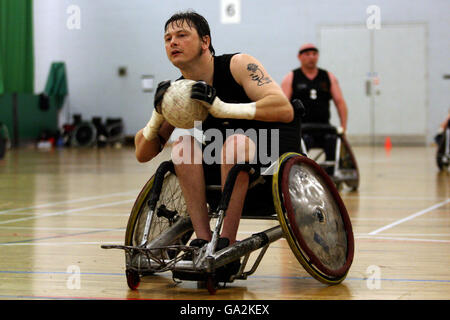Jason Roberts in action during the Wheelchair Rugby National Finals ...