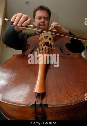 Cellist Paul Watkins practices at home with an 18th century ...