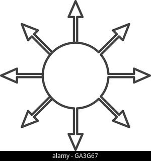 circle with arrows coming out icon Stock Vector Image & Art - Alamy