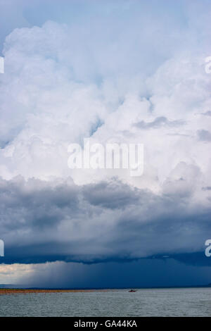 Commercial fishing boat (Kapenta Rig) used for netting sardines at ...