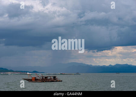 Commercial fishing boat (Kapenta Rig) used for netting sardines at ...