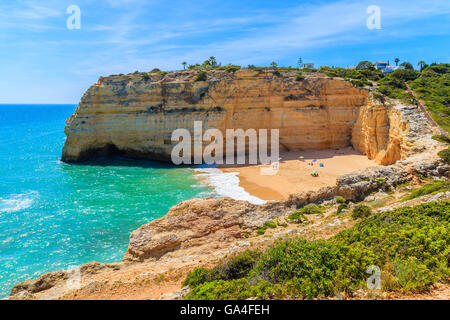 A beautiful view of a sandy beach near the sea Stock Photo - Alamy