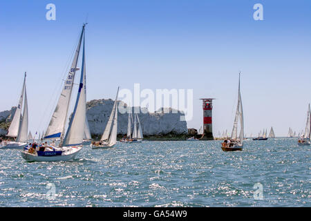 The Needles Lighthouse was built by Trinity House in 1859 on the ...