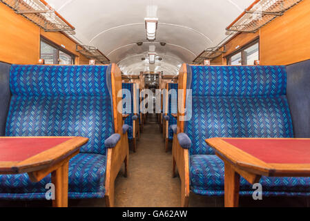 Inside a carriage of a steam train Stock Photo - Alamy