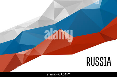 Geometric pattern in the colors of the national flag of Russia. The ...