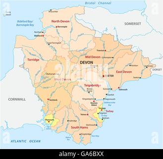 vector map of the county devon, england Stock Vector Image & Art - Alamy