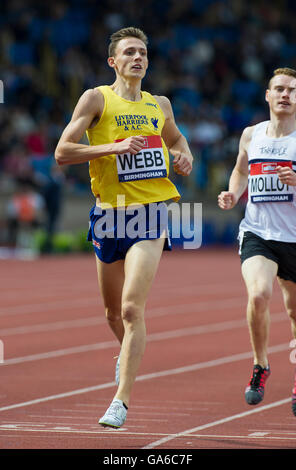 Birmingham 25th June 2016, Jamie Webb competing in the Men's 800m ...