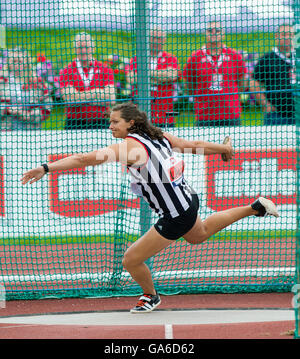 Birmingham 25th June 2016, Jade Lally competes in the women's Discus ...