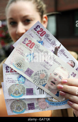 20 notes featuring footballers and film stars that were seized by ...