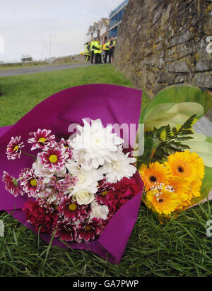 Fire at hotel. The scene at the Penhallow Hotel in Newquay, Cornwall ...