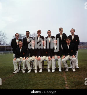 Essex County Cricket Club Back Row: Lee Irvine, Keith Boyce, John Lever ...