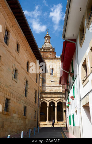 San Salvador Church, Usurbil, Guipuzcoa, Euskadi, Spain, Europe Stock ...