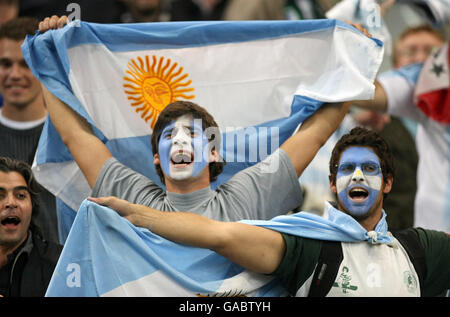 Scotland fans celebrate during the World Cup Qualifying Group F match ...