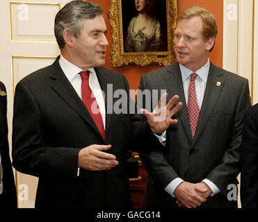 NFL commissioner Roger Goodell speaks during a news conference, Monday ...