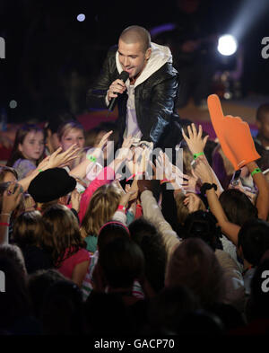 Shayne Ward on stage during the Nickelodeon Kids Choice Awards at Excel ...