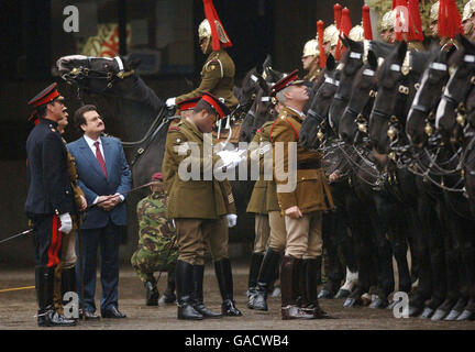 Lt Col Ralph Griffin LG Commanding Officer inspects the Household ...