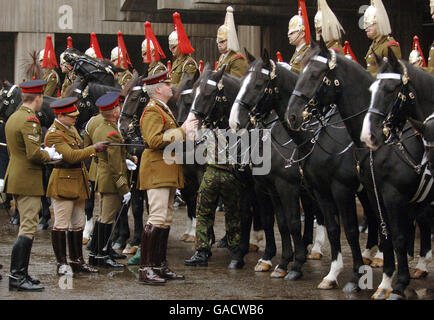 Lt Col Ralph Griffin LG Commanding Officer inspects the Household ...