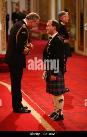 Mr. Kenneth MacLennan from Isle Of Lewis is made an MBE by the Prince ...