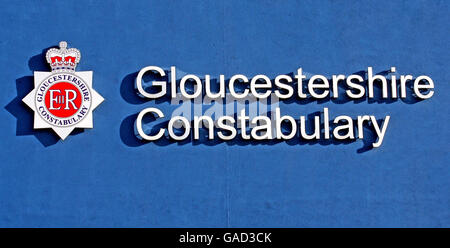 Gloucestershire Constabulary logo on sign outside Gloucester Police ...