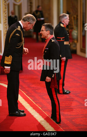 Brigadier Anthony Brister is made a CBE by the Prince of Wales at ...