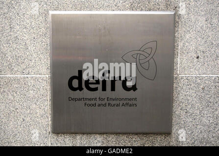 Sign at the headquarters for DEFRA Department for Environment Food and ...