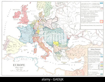 EUROPE: Europe, 1910 antique map Stock Photo - Alamy