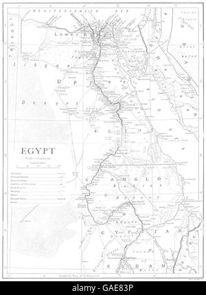 Map of Egypt and the Anglo-Egyptian Sudan at the time of the Mahdist ...
