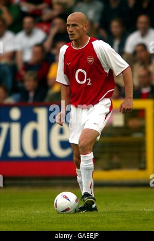 Arsenal's Pascal Cygan in action during his debut against Stevenage ...