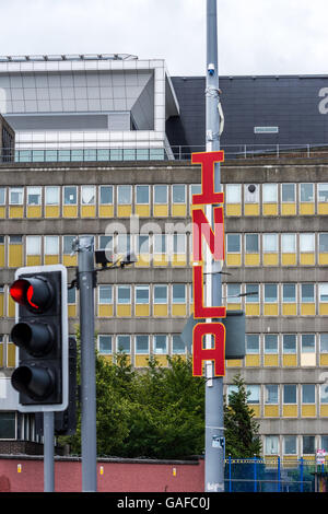 Large INLA lettering on Belfast's Falls Road Stock Photo - Alamy