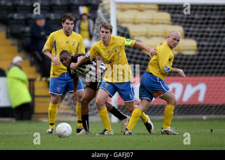 Notts County's Hector Sam and Havant and Waterlooville's Mo Harkin ...